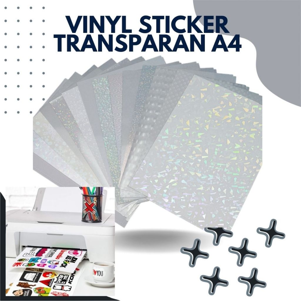 Jual Printable Vinyl Sticker Transparan Printer inkjet Import Murah ...