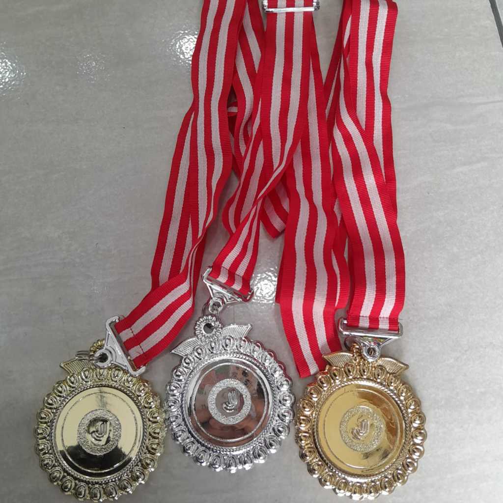 Jual Medali / Mendali 1 set isi 3 juara Warna Emas Perak Perunggu Plus ...