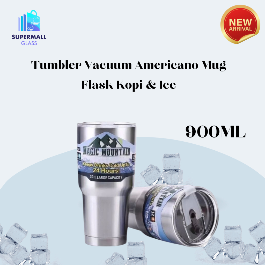 Jual Supermall Glass COD Gelas / Mug / Tumbler Vacuum Americano Mug ...