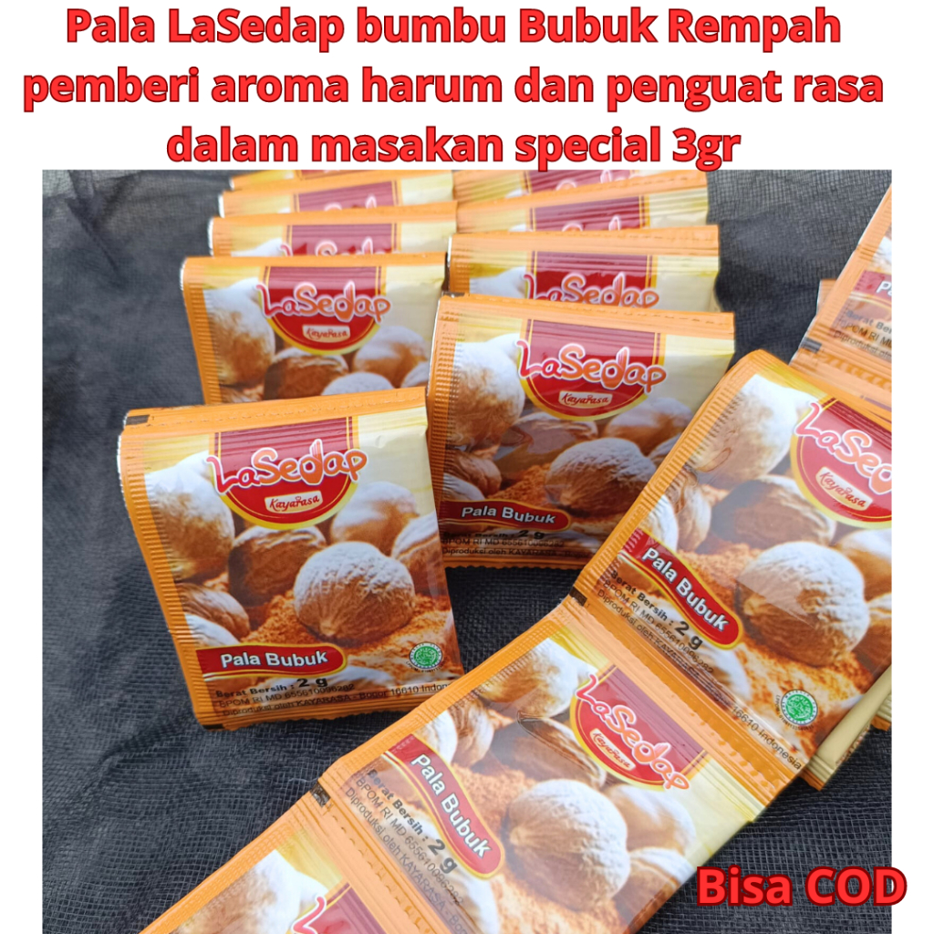 Jual Pala LaSedap bumbu Bubuk Rempah pemberi aroma harum dan penguat ...