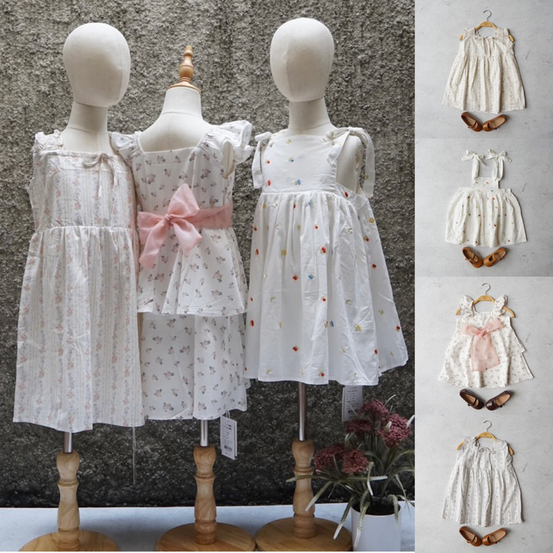 Jual Adeline Kids Floral Dress | size 1-5y | blue pink | pakaian ...