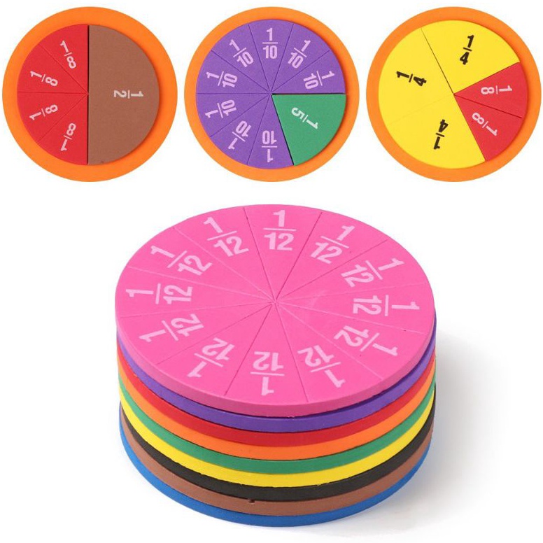Jual Alat peraga matematika pecahan learning fractions math montessori ...