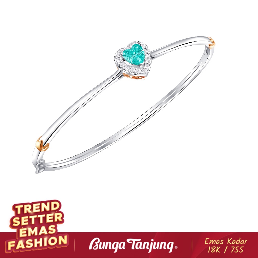 Jual GELANG PRINCESS COLOR GREEN - SDW GOLD - EMAS 18K - BUNGA TANJUNG ...