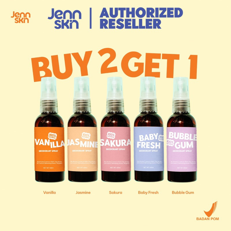 Jual [READY] BUY 2 GET 1 JENNSKIN DEODORANT SPRAY JENNSKIN NATURALS ...