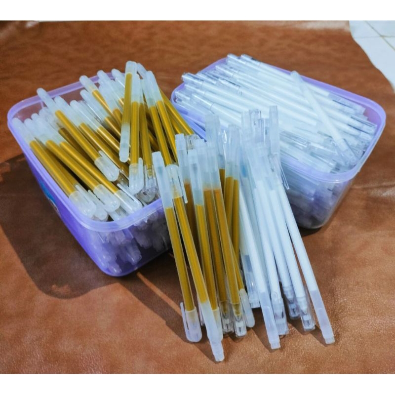 Jual Pulpen Tinta Warna Putih dan Emas Gel Ink Pen | Shopee Indonesia