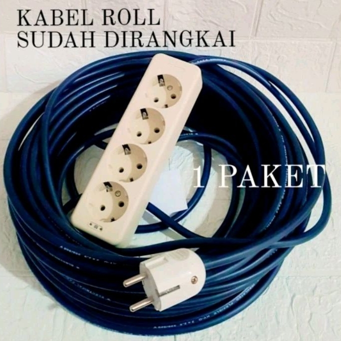 Jual KABEL ROLL RAKITAN 20 METER FULL KABEL LISTRIK AUDIO SERABUT 2_2.5 ...