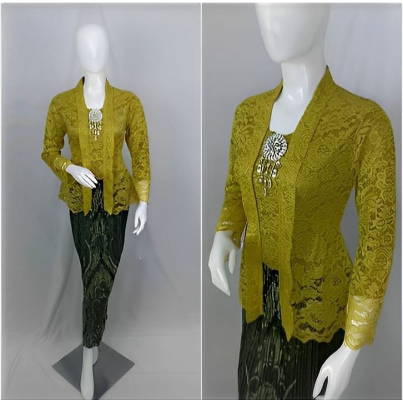 Jual setelan kebaya kutu baru modern lengan panjang kutu baru kerah sanghai baju kondangan ...