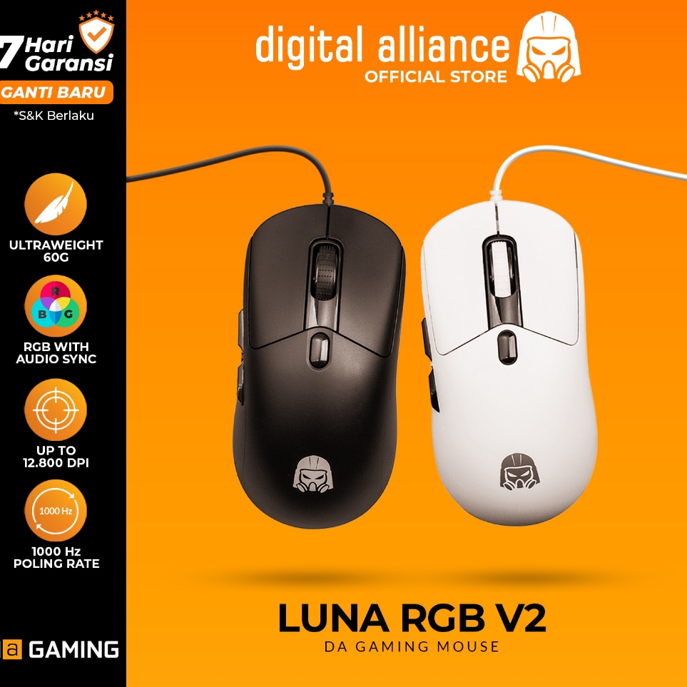 Jual Modern Mouse Gaming Digital Alliance Wired RGB Lightweight Macro 6 ...
