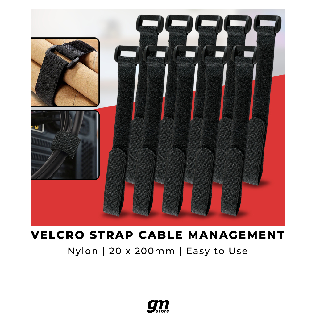 Jual Velcro Strap Cable Management 20x200mm Nylon Material Nilon ...