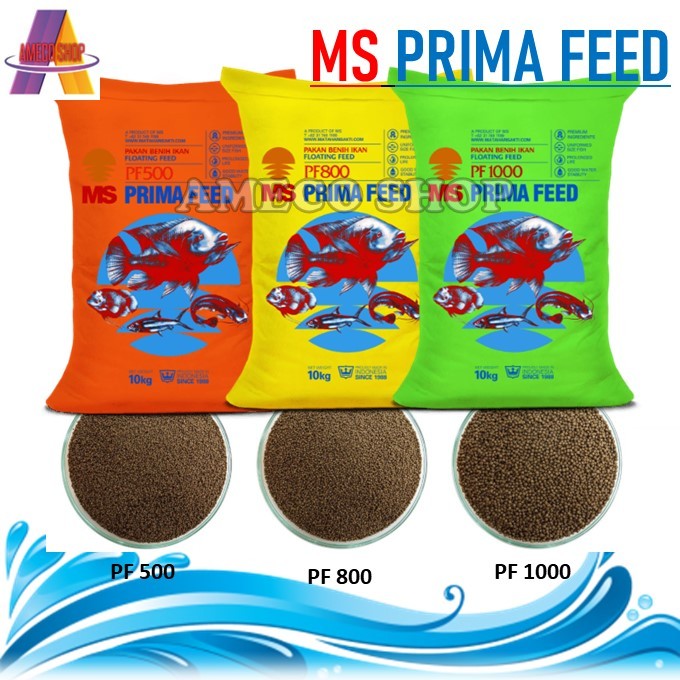 Jual PRIMA FEED PF 500 800 1000 Pelet Pakan Ikan Hias Kemasan 250gr ...