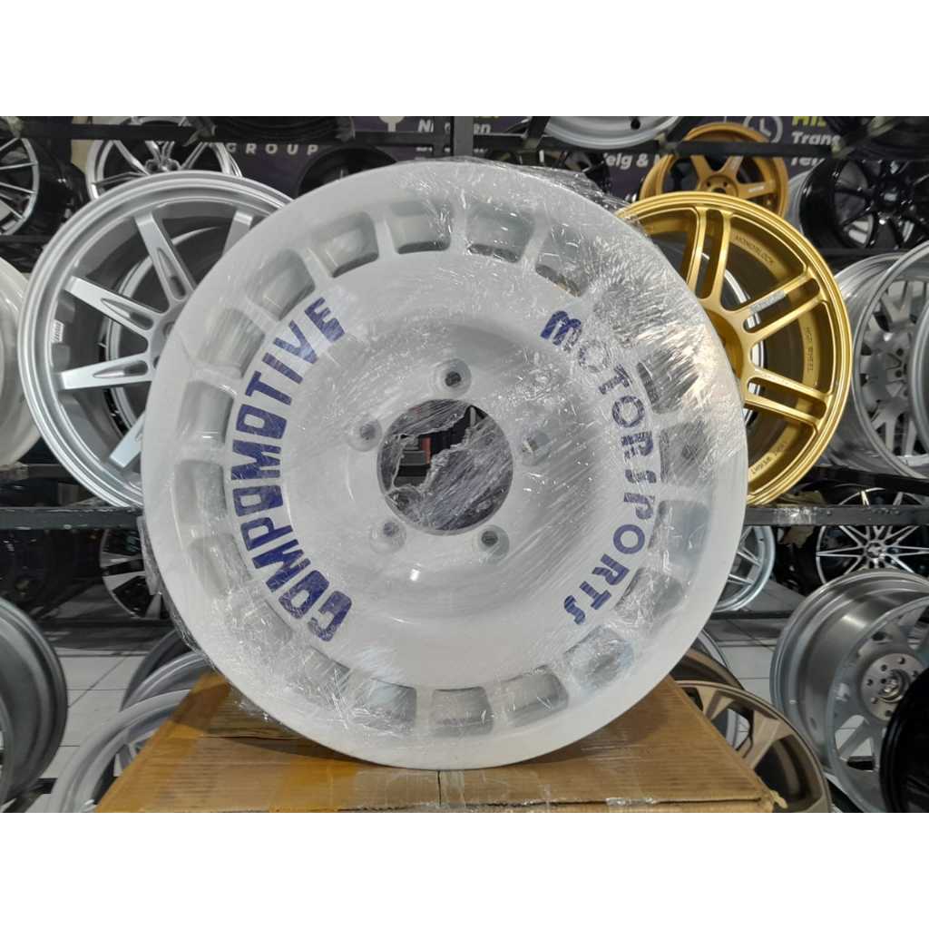 Jual VELG MOBIL RACING R15 H5X139 HSR RL COMPOMOTIVE RING 15 WHITE ...