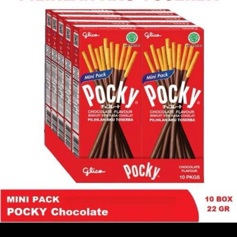 Jual POCKY MINI 1 PACK ISI 10 X 22GR | POCKY COKLAT | POCKY STROBERI ...