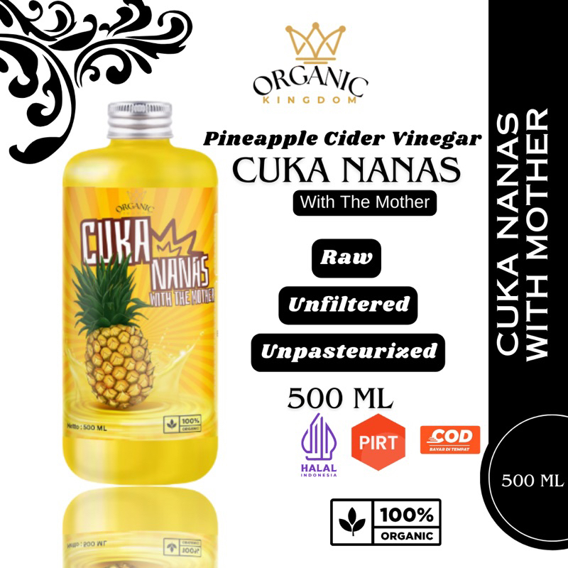 Jual Cuka Nanas Organic With Mother 500ml Diet Pelangsing Penurun ...