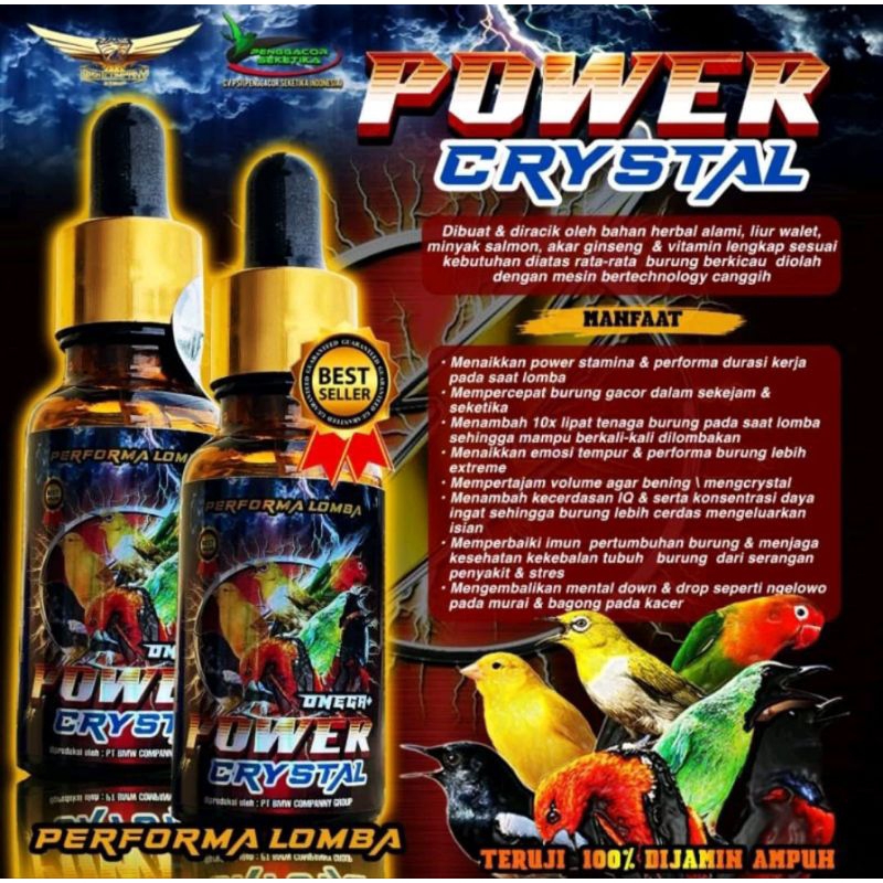 Jual POWER CRYSTAL OMEGA PLUS BOTOL KACA VITAMIN SUPLEMEN PENGGACOR ...