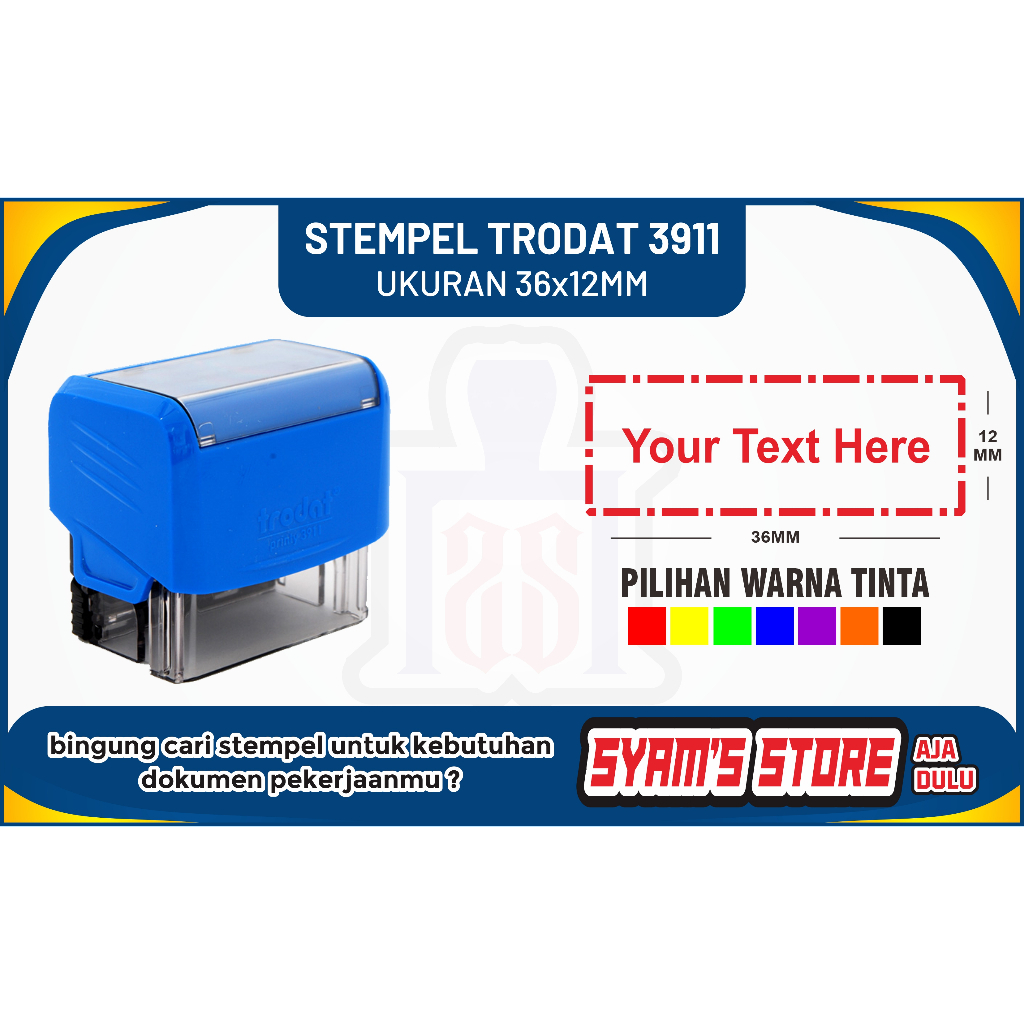 Jual STEMPEL CUSTOM TRODAT 3911, STEMPEL NAMA DOKTER, STEMPEL PERAWAT, STEMPEL LUNAS, STEMPEL ...