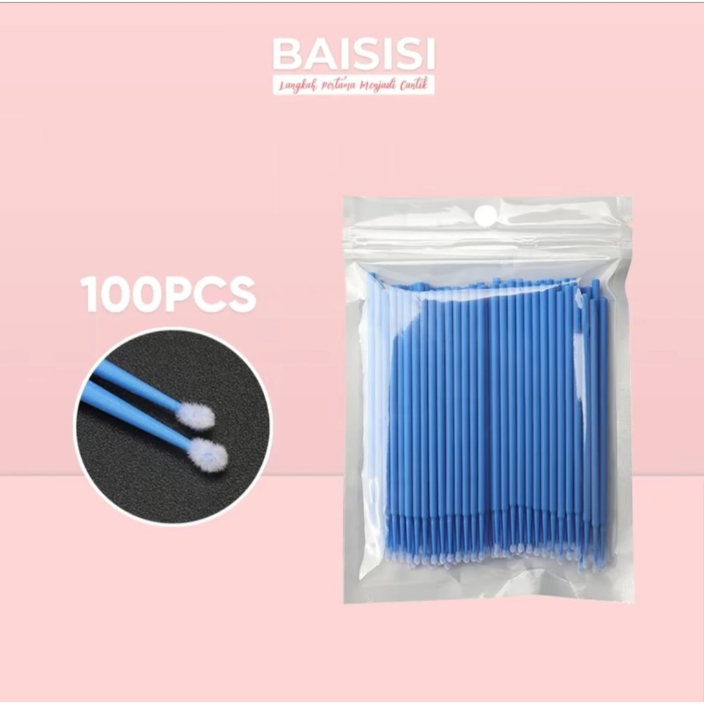 Jual [100pcs] Microbrush Eyelash Extension Micro Brush Sikat Mikro Bulu Mata Palsu | Shopee ...
