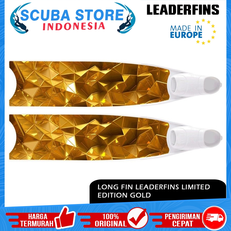 Jual Long Fin Leaderfins Limited Edition Gold Pure Carbon Fiberglass ...
