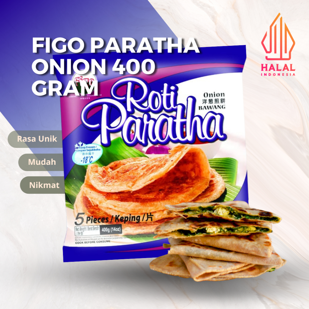 Jual [GROSIR] FIGO ROTI BEKU PARATHA ONION 400 GRAM | Shopee Indonesia
