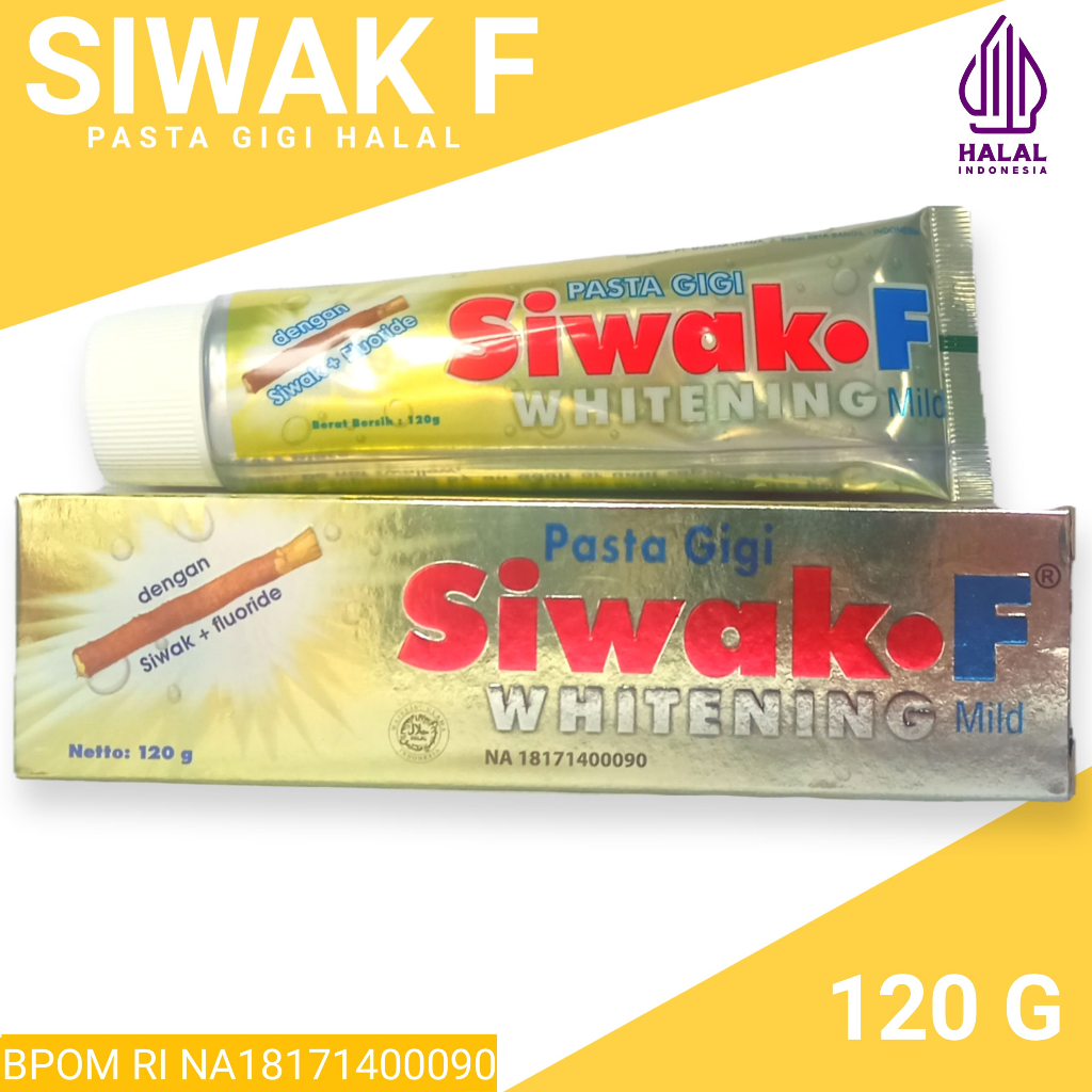 Jual Pasta Gigi Siwak F Whitening 120 Gram Halal Toothpaste | Shopee ...