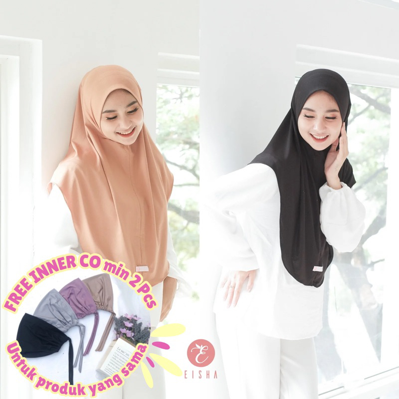 Jual EISHA - Liza Khimar Instan | Hijab Instan Jersey ITY | Bergo ...