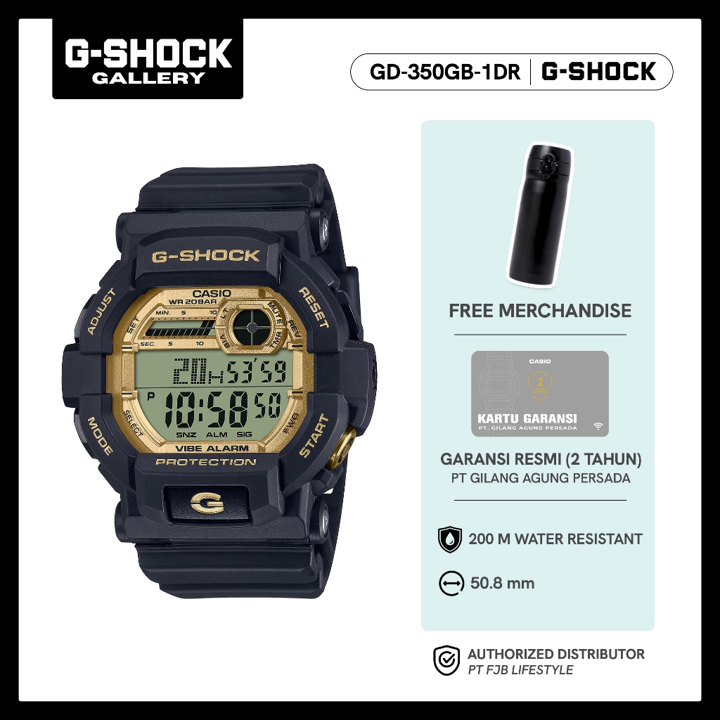 Jual G-Shock Jam Tangan Pria GD-350GB-1DR Original Digital | Shopee ...