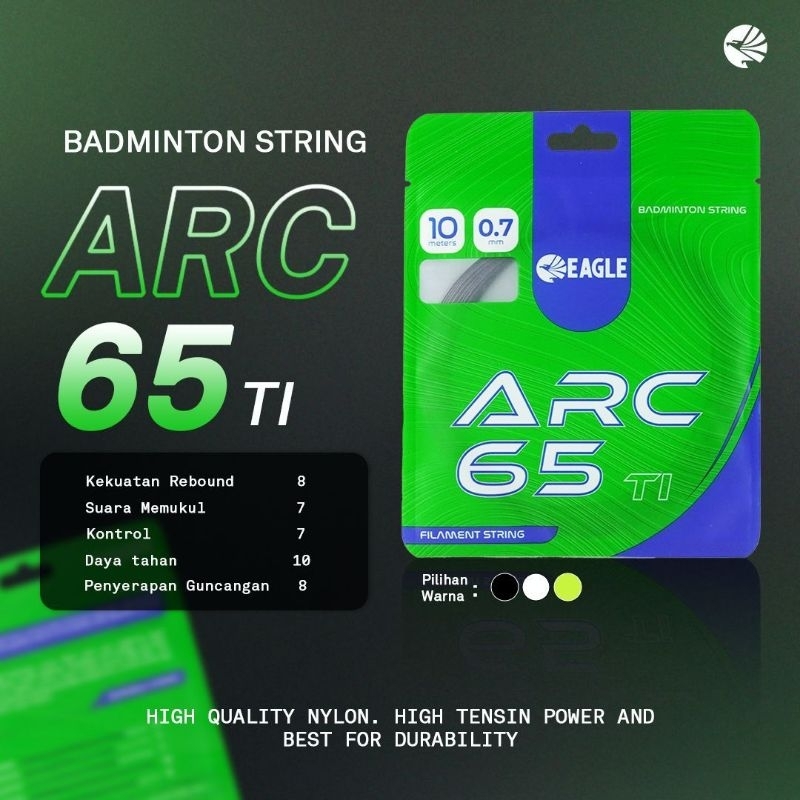 Jual Senar Badminton Eagle ARC 65 ARC65 TI 70mm String Raket Bulutangkis Original | Shopee Indonesia