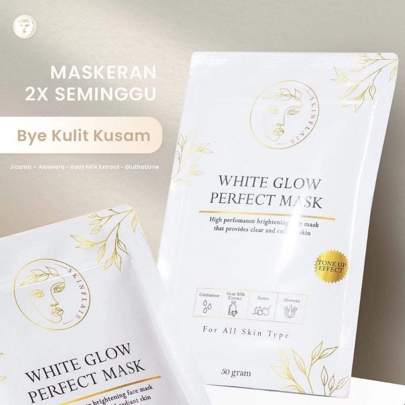 Jual SKINFLAIR WHITE GLOW PERFECT MASK 50 GR | Shopee Indonesia