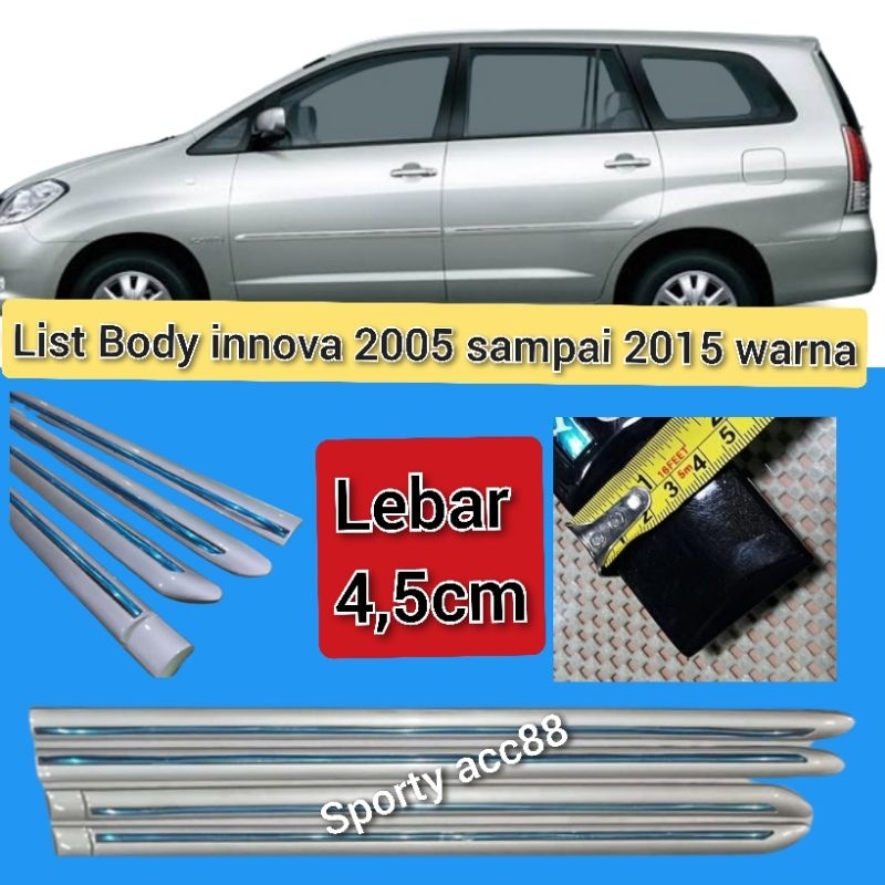Jual list body side moulding innova lama 2004 sampai 2015 warna ori ...