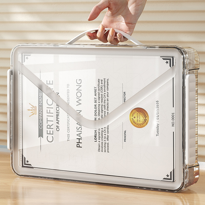 Jual Kotak Penyimpanan Kertas Transparent Document Storage Box Tempat ...