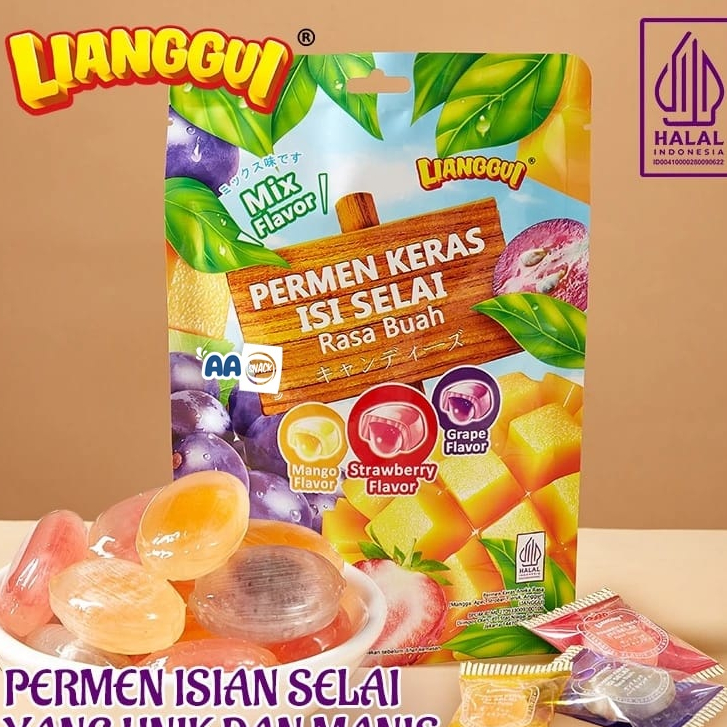 Jual LIANGGUI PERMEN KERAS SELAI BUAH POUCH 108GR | Shopee Indonesia