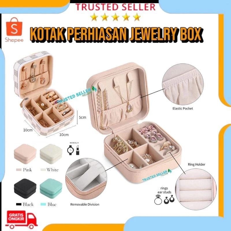 Jual KOTAK PERHIASAN MEWAH ELEGAN JEWERLY BOX KALUNG CICIN ANTING ...