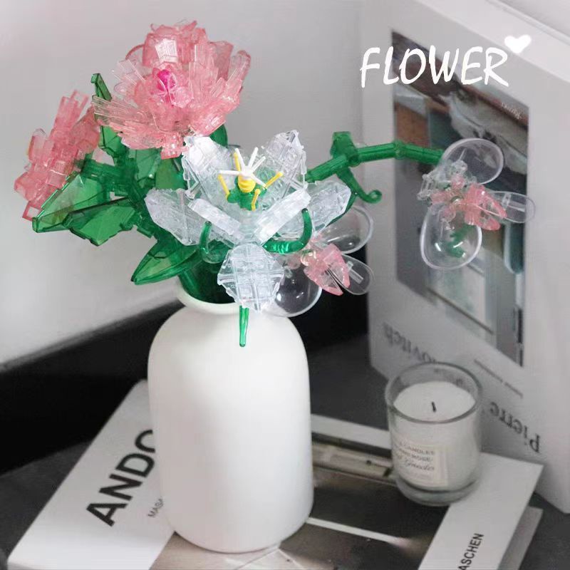 Jual LELE Mainan Block Bunga Buket Puzzle Bricks Susun Balok DIY Flower ...