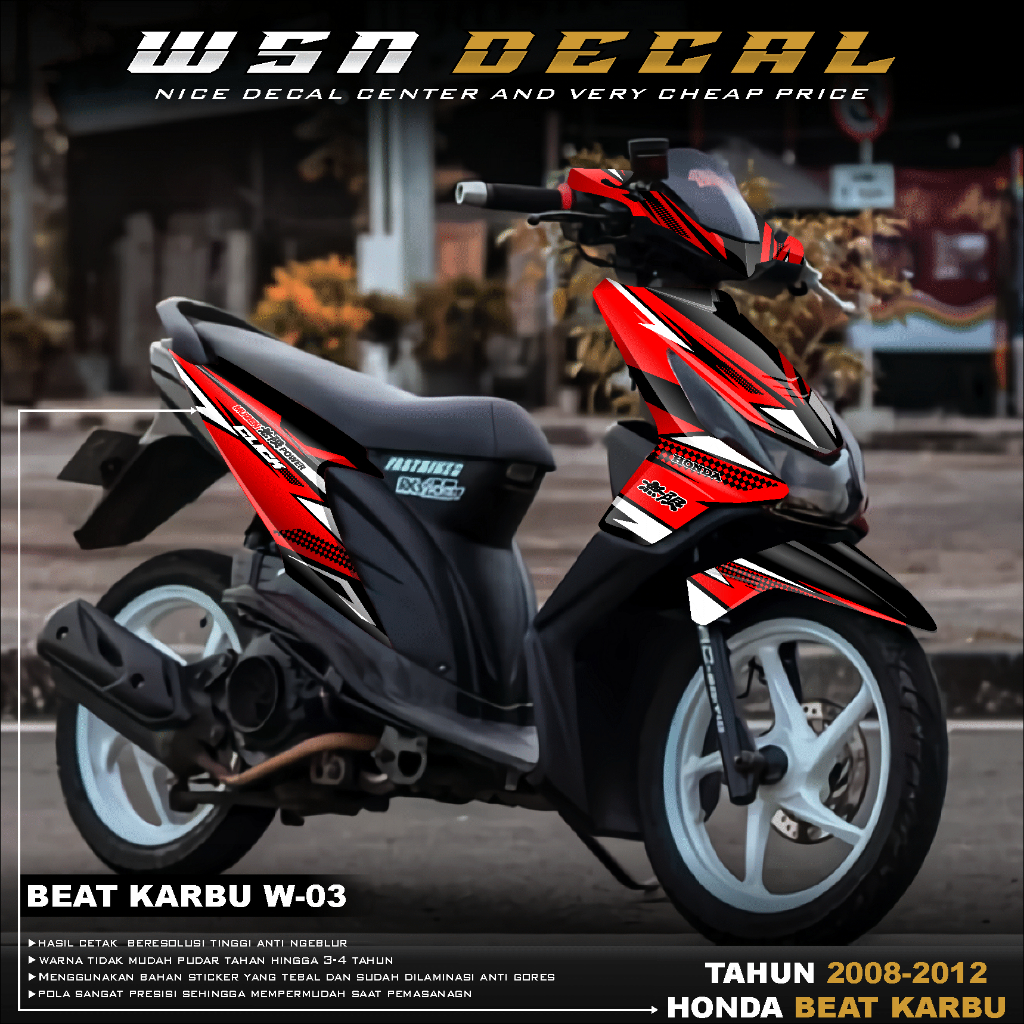 Jual (TERLARIS) Decal Sticker BEAT KARBU 2008 - 2012 FULL BODY - Stiker ...