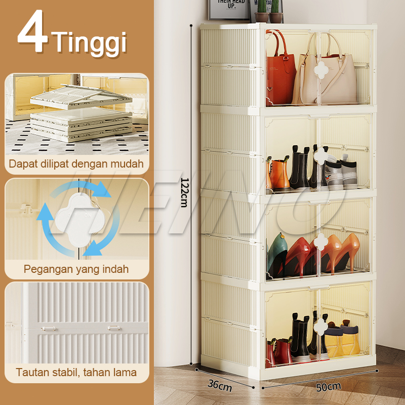 Jual 【Tidak Perlu Menginstal】HEINO Kotak Sepatu Plastic Sneaker ...