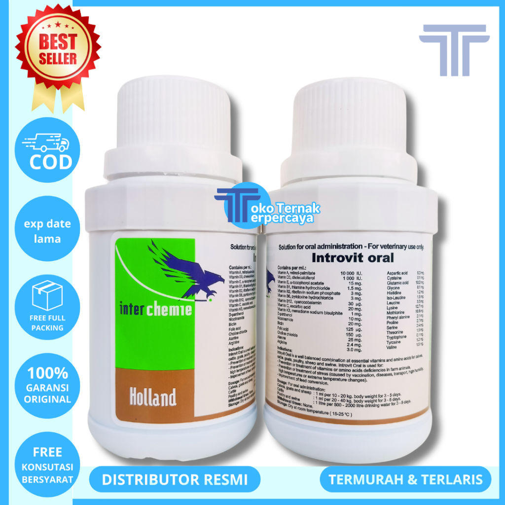 Jual INTROVIT ORAL 100ml - Multivitamin & Asam Amino Mempercepat Pertumbuhan dan Meningkatkan ...