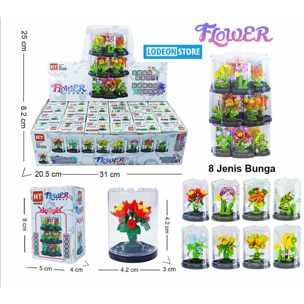 Jual Brick Bunga - Mainan Pajangan Bunga Lengkap Dengan Tempat - Brick ...
