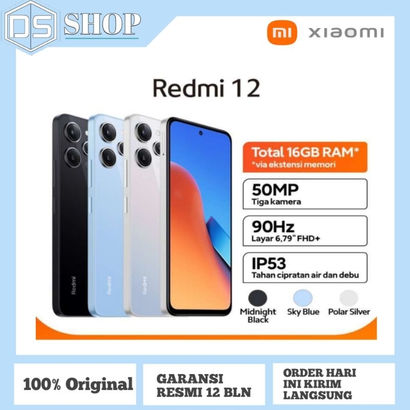 Jual Xiaomi Redmi 12 8/256GB ( Garansi Resmi 1 Tahun ) | Shopee Indonesia