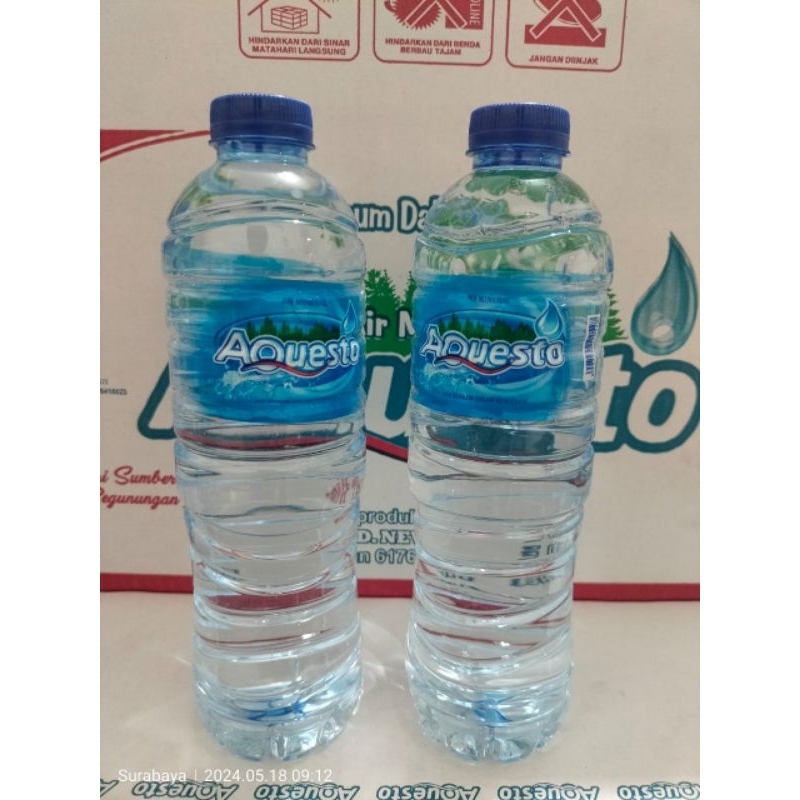 Jual AQUESTO Air Mineral kemasan botol 600 ml isi 24 pcs | Shopee Indonesia