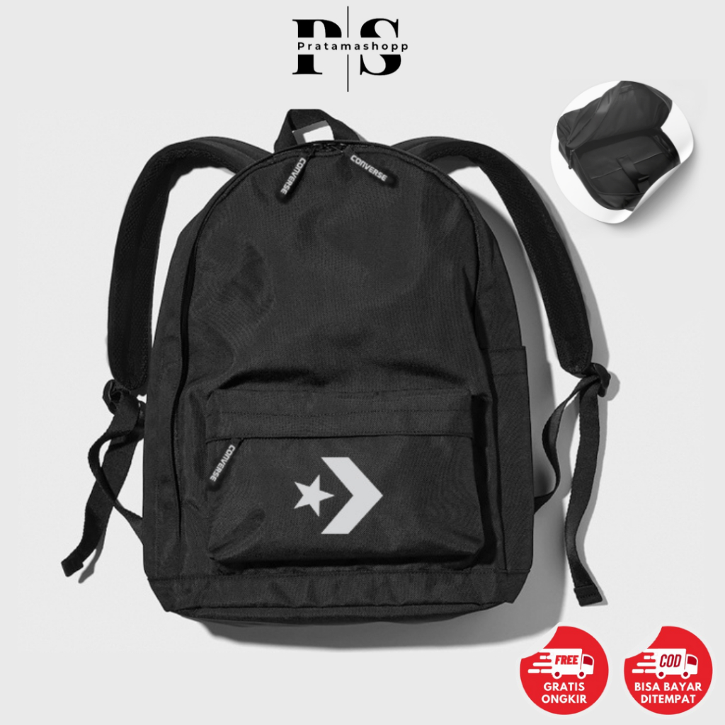 Jual Tas Ransel Converse Tas Sekolah Converse All Star abu abu Hitam ...