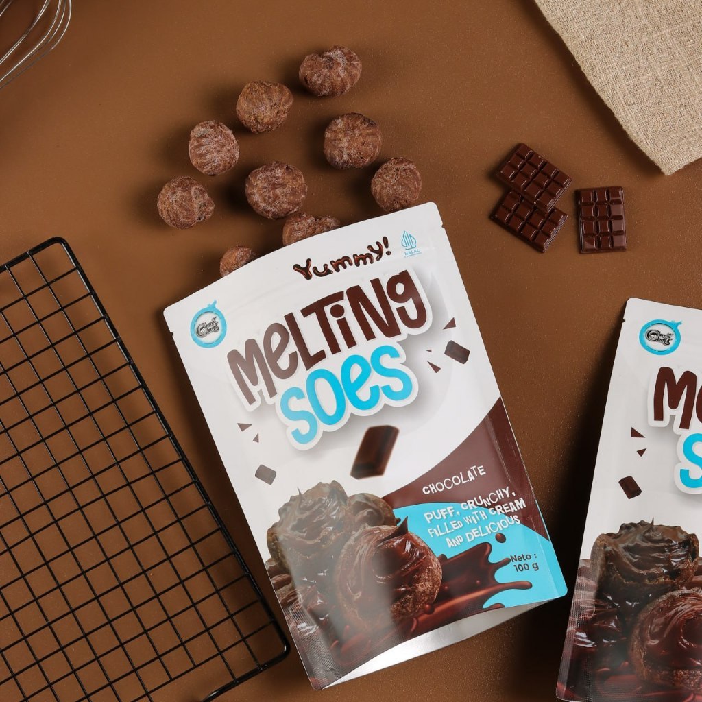 Jual Melting Soes Chocolate - Sus Kering Cokelat 100g | Shopee Indonesia