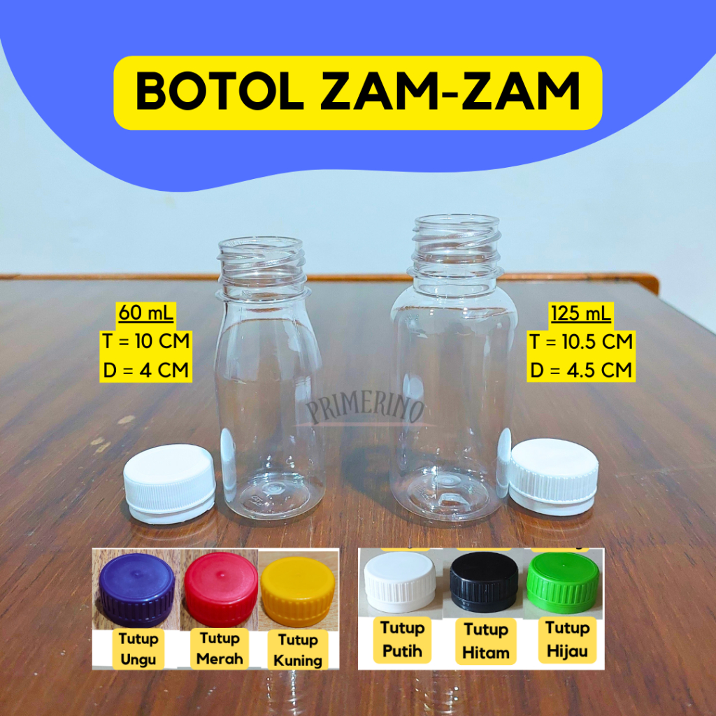 Jual Botol Zamzam 60 ml / 125 ML / 150 ML / Botol kecil / Botol Zam-Zam ...