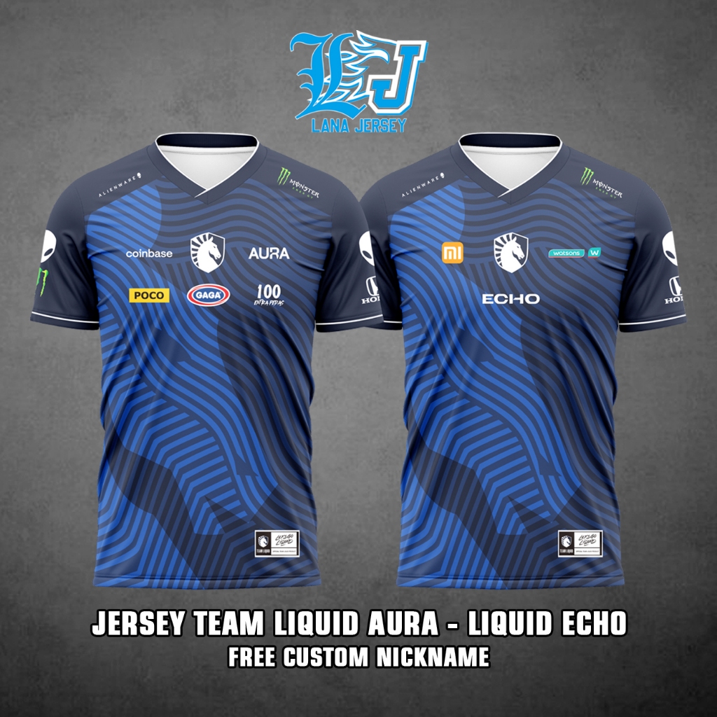 Jual JERSEY TEAM LIQUID AURA LIQUID ECHO 2024 TERBARU ( Free custom ...