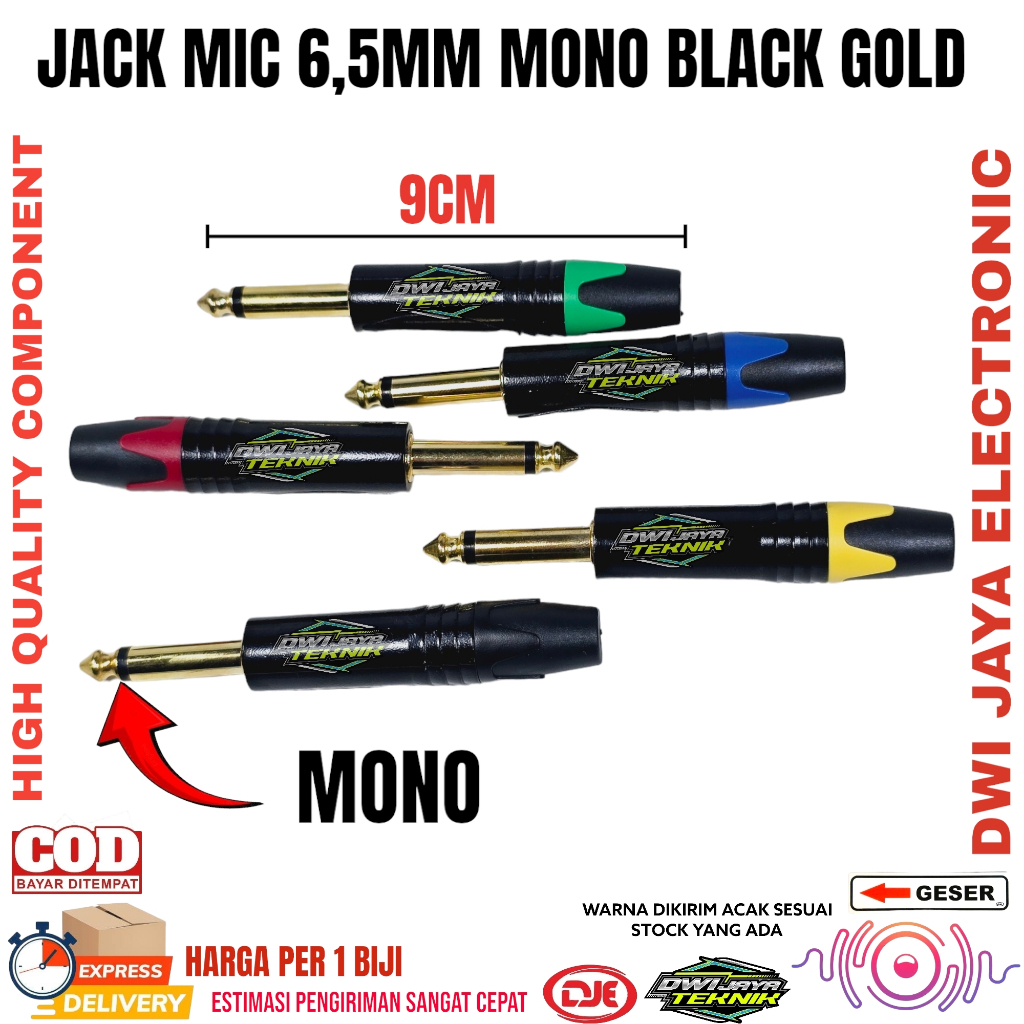 Jual Jack Akai / Jek Mic 6.5 mm Mono / Jek TOA Gold Plated | Shopee ...