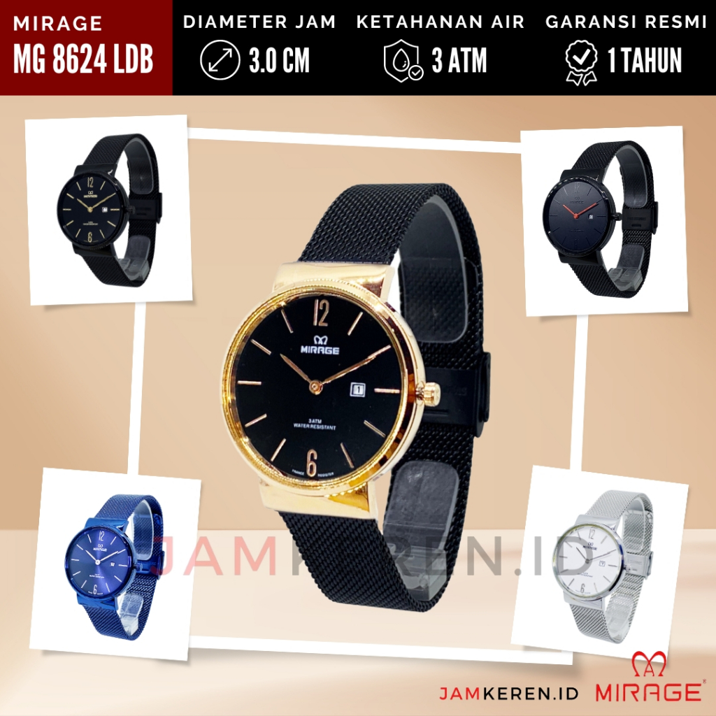 Jual JAMKEREN Mirage Original Jam Tangan Wanita Mirage 8624L 8624 L ...
