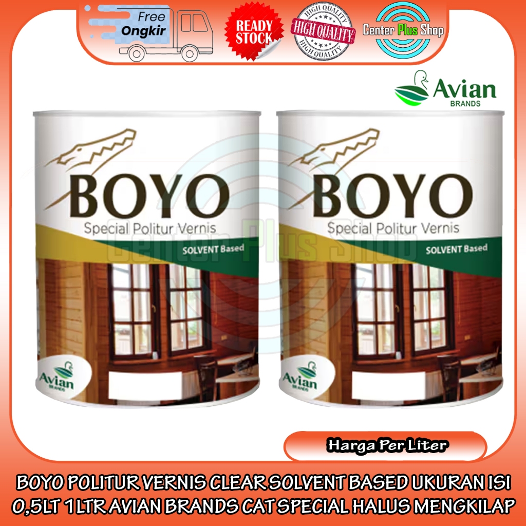 Jual POLITUR VERNIS CLEAR AVIAN BRANDS BOYO TRANSPARAN SOLVENT BASED ...