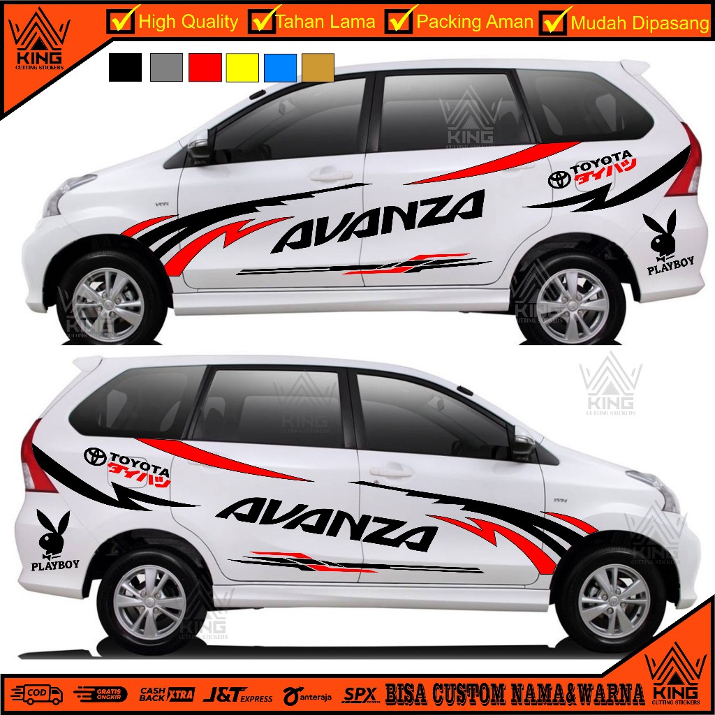 Jual Stiker mobil Avanza sigra calya xenia ertiga list cutting stiker ...