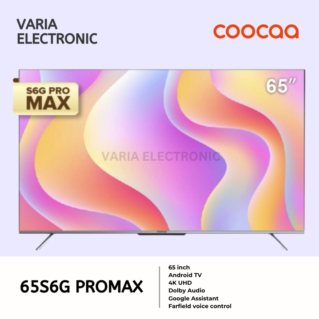 Jual LED TV COOCAA 65 Inch 65S6G PROMAX 4K UHD Android TV | Shopee ...