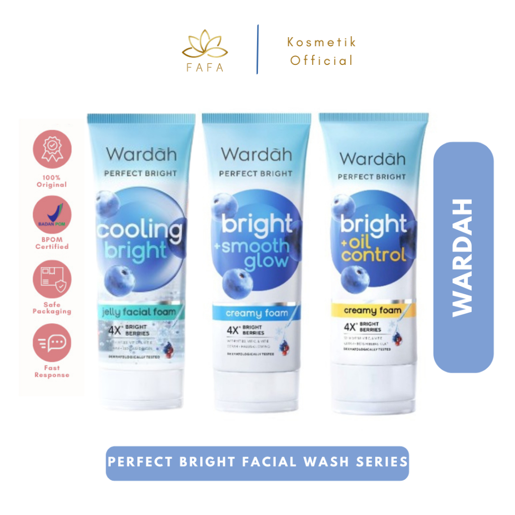 Jual WARDAH Perfect Bright Creamy Foam & Facial Foam - Cooling Bright ...