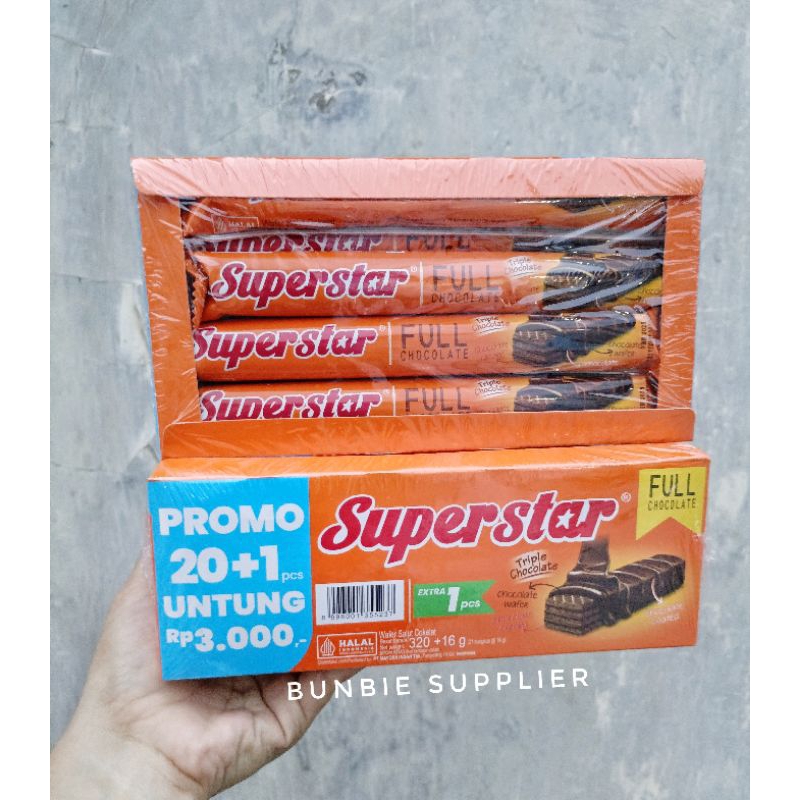 Jual Promo Wafer Superstar Isi 20pcs (PACK) / Wafer Chocolate Superstar ...