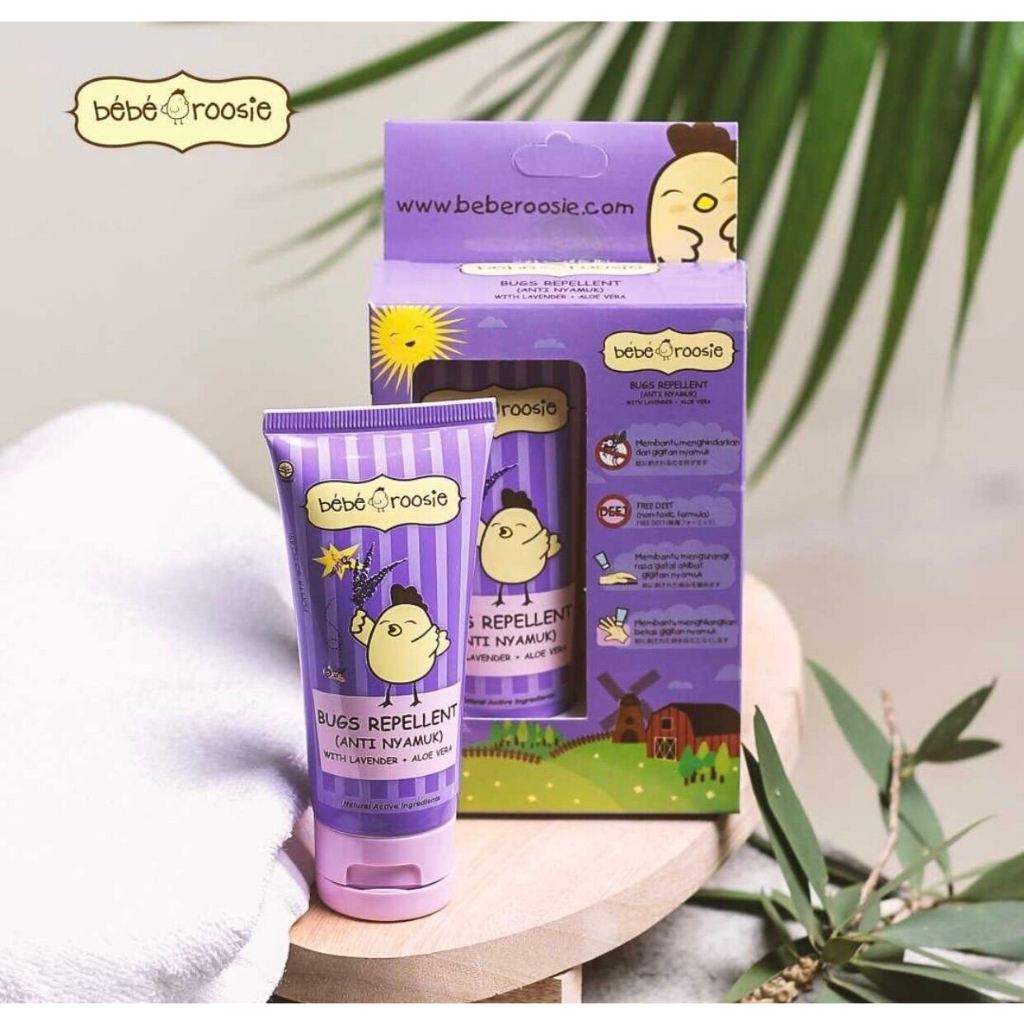 Jual Bebe Roosie Bugs Repellent with Lavender + Aloe Vera 60g | Shopee ...